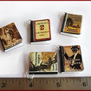 Set Of 5 Romantic Classic Inspired Mini Book Charms on Luulla